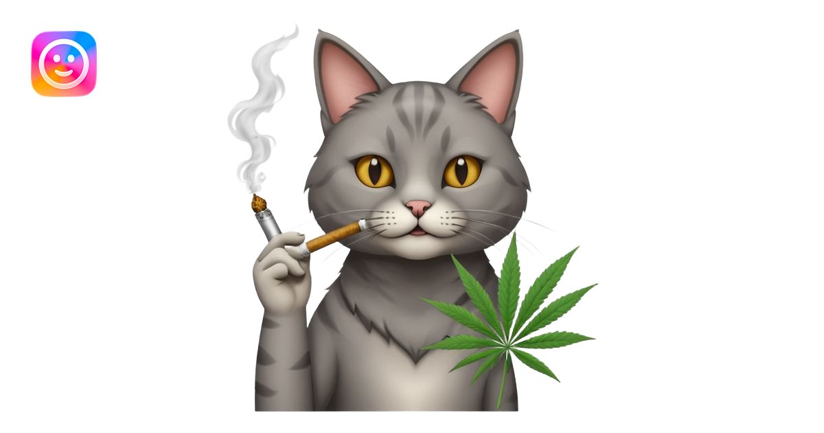Un gato fumando un porro emoji | AI Emoji Generator