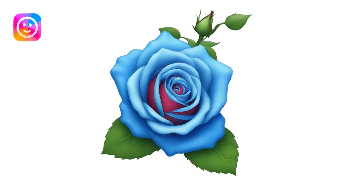 rose with blue emoji | AI Emoji Generator