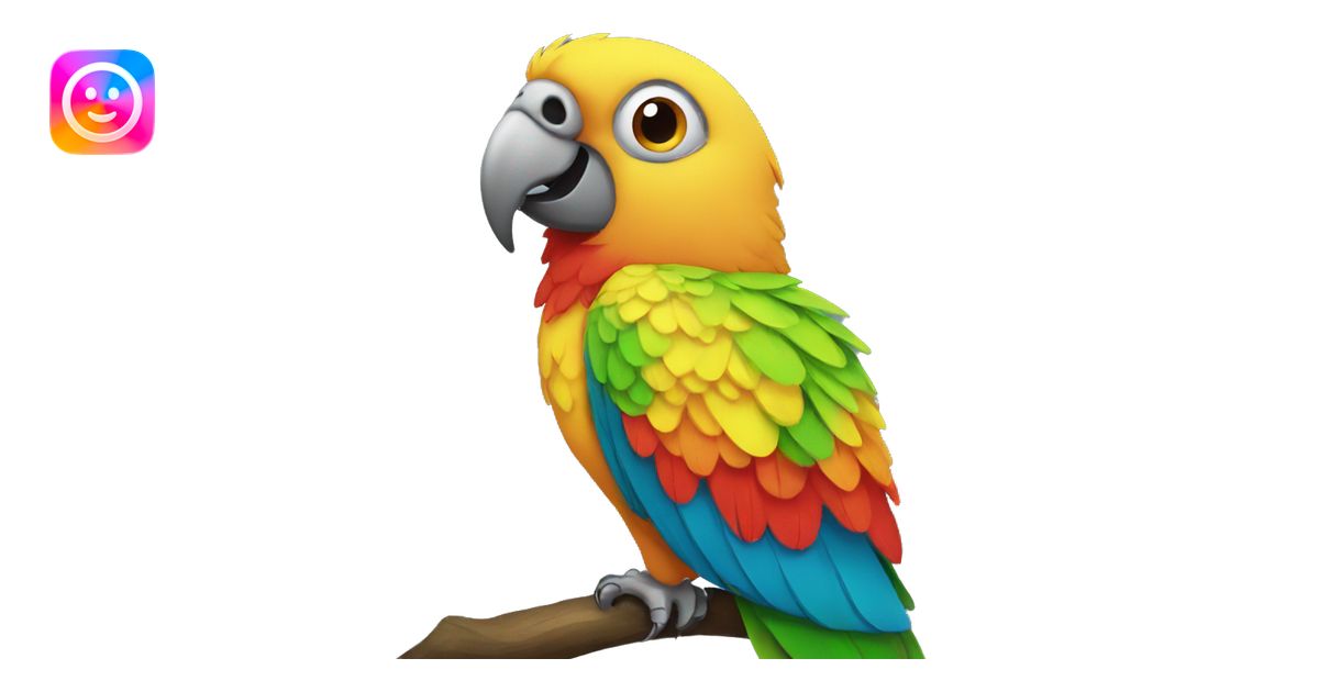 colourful parrot emoji | AI Emoji Generator