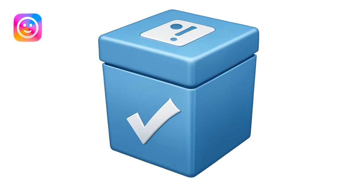 Checkmark in blue box emoji | AI Emoji Generator