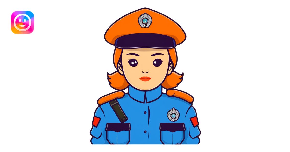 Female Russian police officer with traditional Russian police fur hat ...