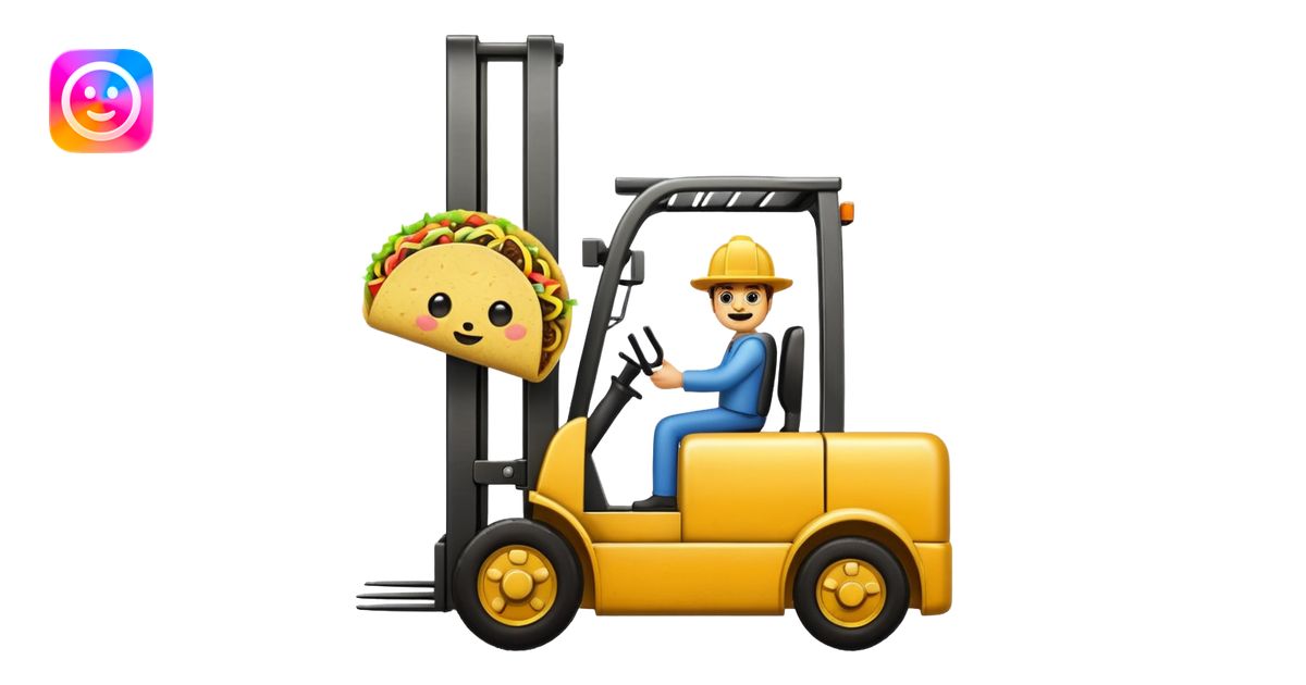 forklift with taco emoji | AI Emoji Generator