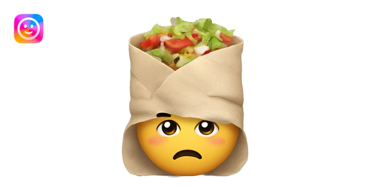 Sad burrito emoji | AI Emoji Generator
