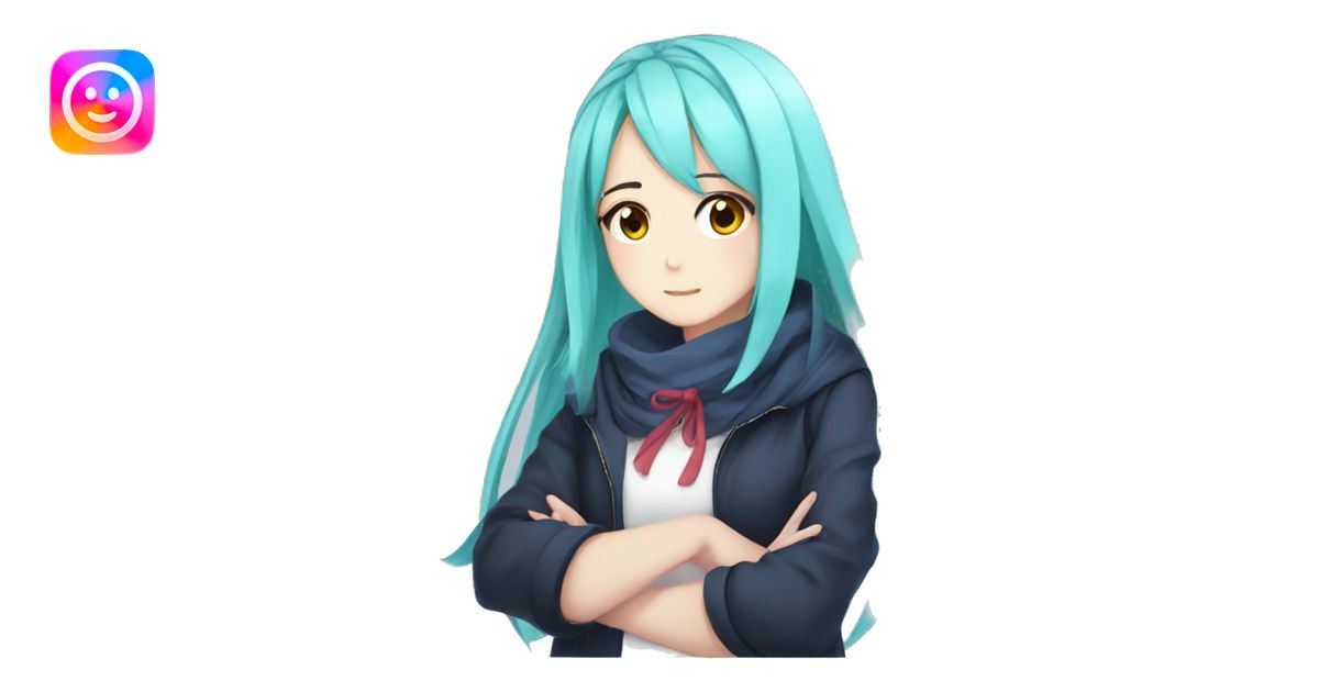 Vtuber girl Minato Aqua emoji | AI Emoji Generator