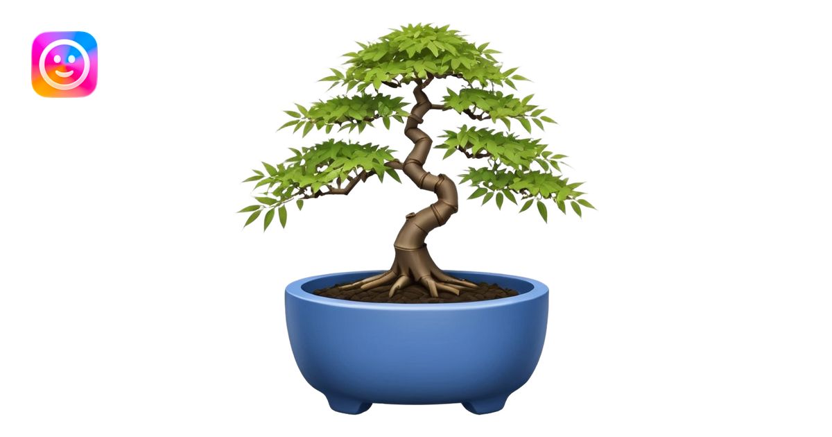 Japanese broken egg-shaped shallow dark bamboo blue maple tree bonsai ...