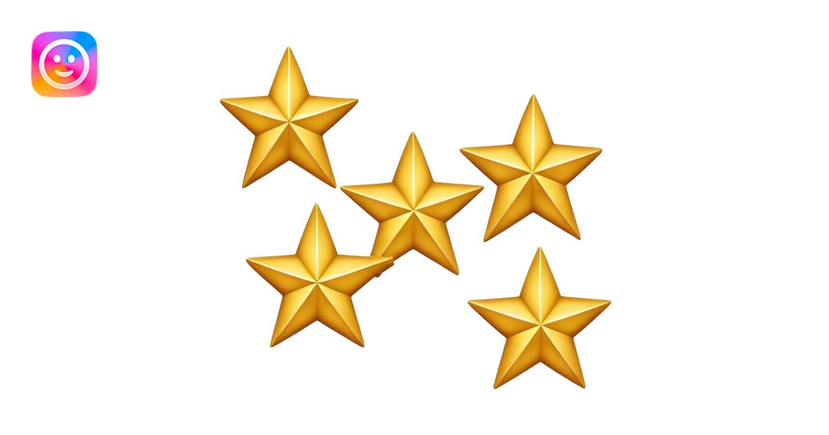 four small golden stars emoji | AI Emoji Generator