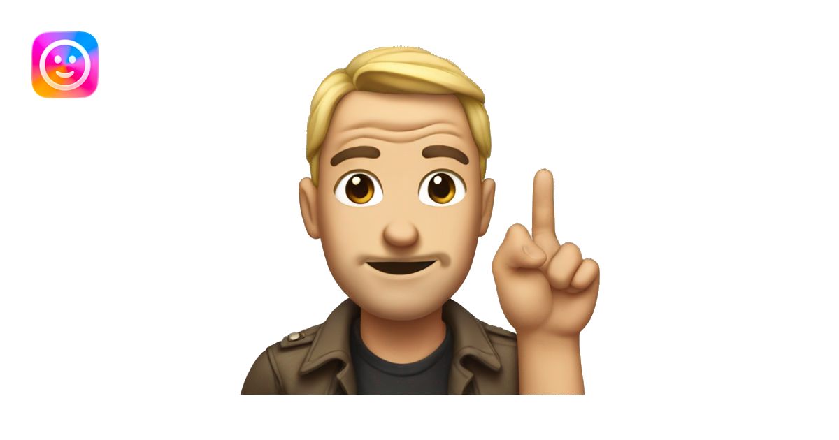 Waggling eyebrows and finger guns emoji | AI Emoji Generator