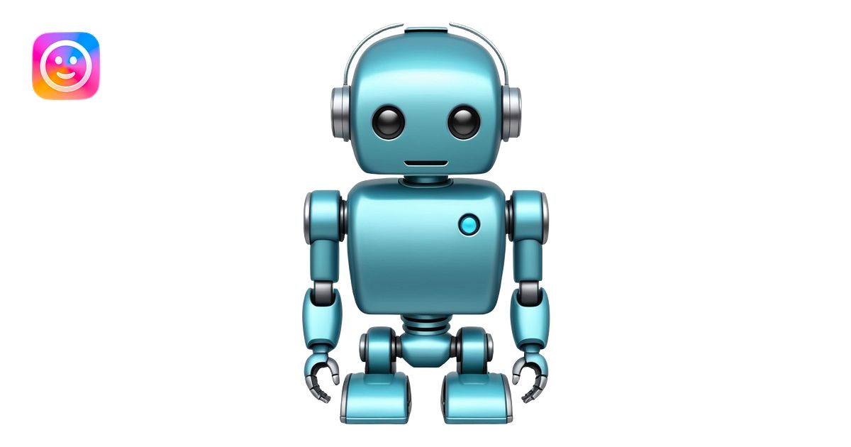 cyan robot emoji | AI Emoji Generator