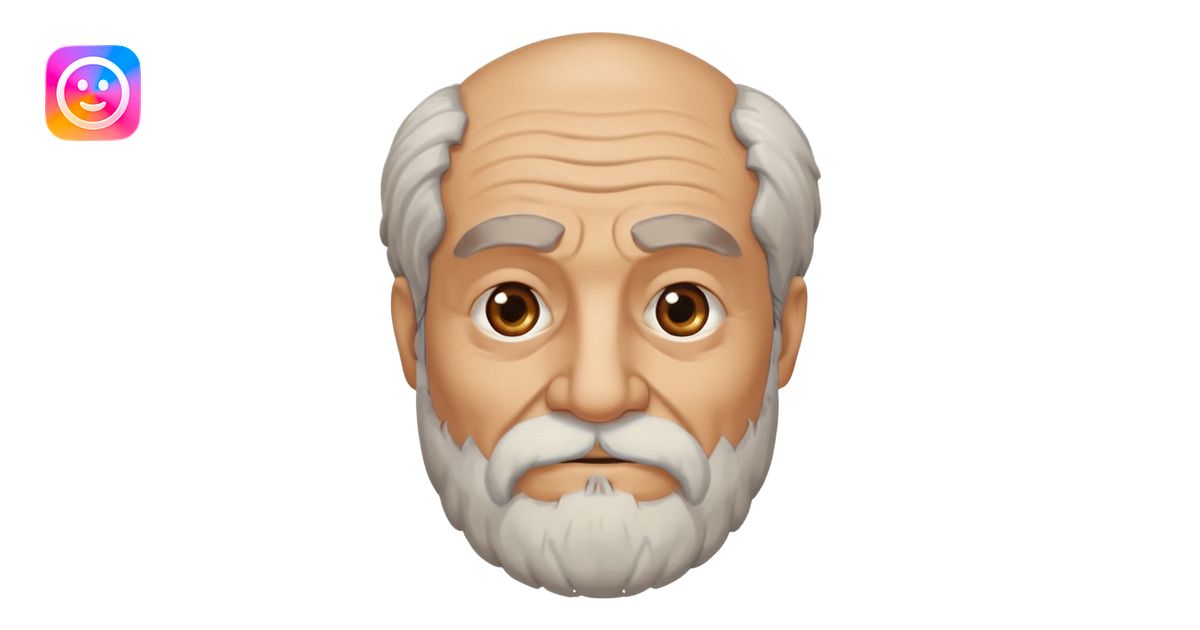 old man ancient greek with grey beard emoji | AI Emoji Generator