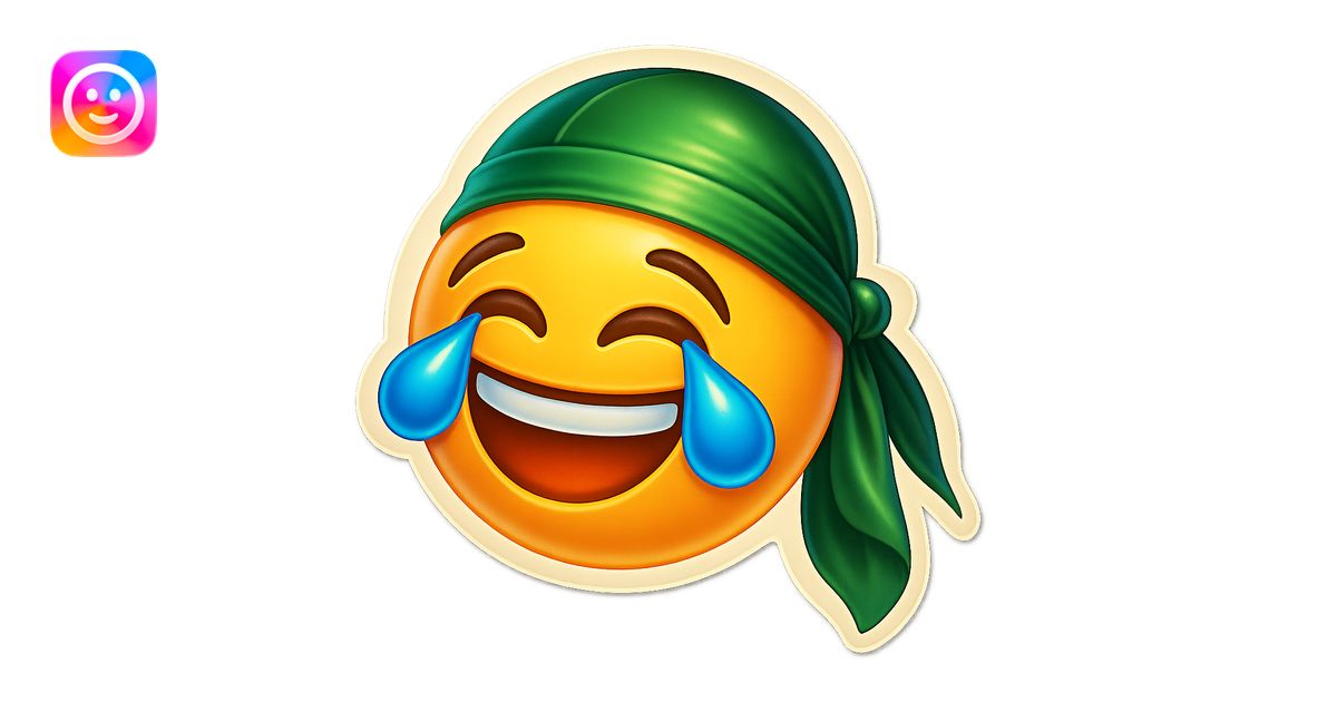 lol face laughing crying Change His durag To Green emoji | AI Emoji ...