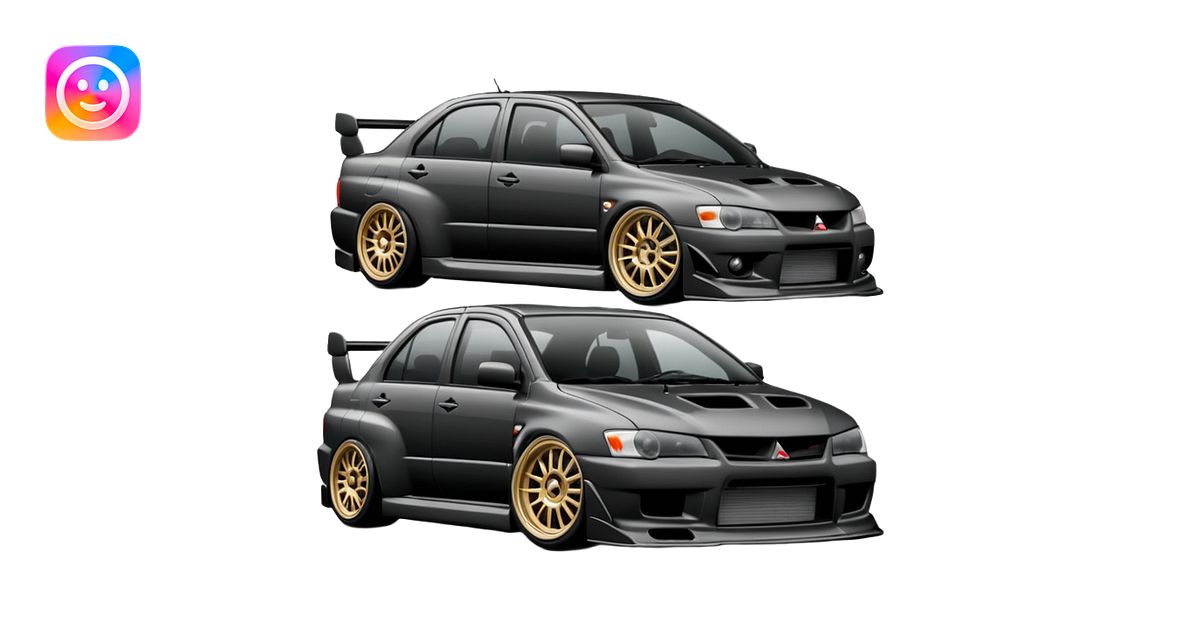 mitsubishi lancer evo stanced emoji | AI Emoji Generator