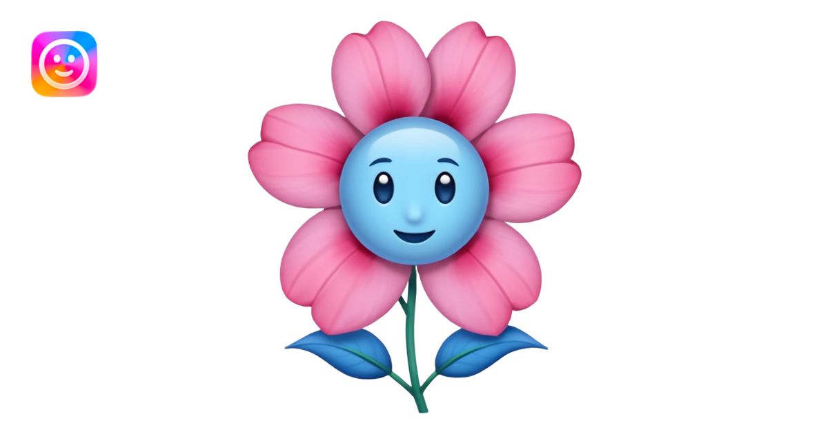 Apena faça uma Flor de uma cor azul q nem uma rosa mucha emoji | AI ...