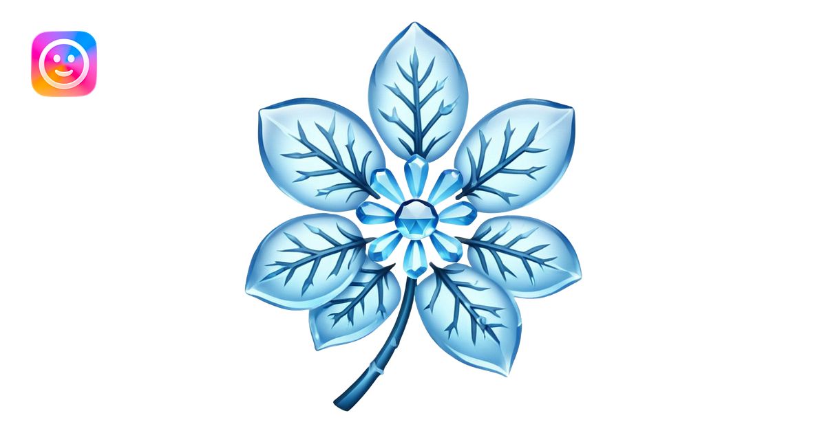 Frozen flower emoji | AI Emoji Generator
