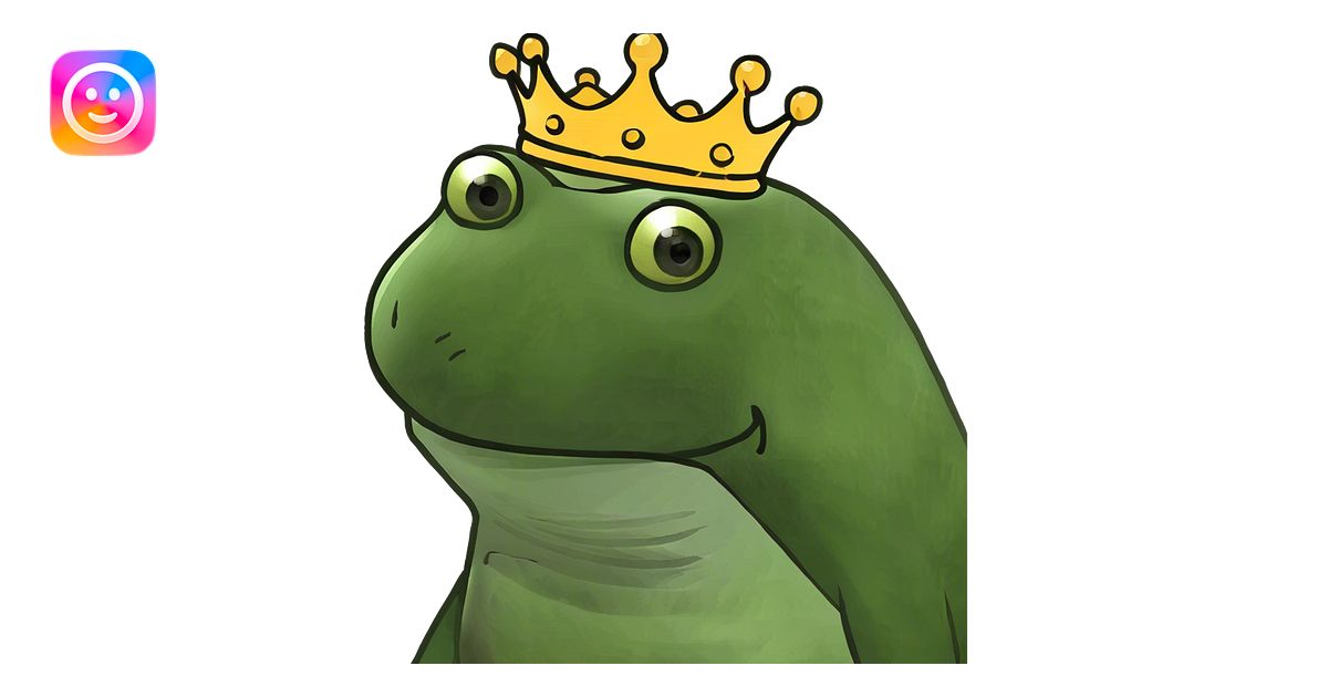 Frog with crown meme | AI Emoji Generator