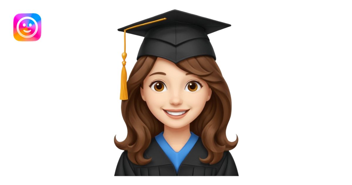 Graduated Students, Cheerful girl, long brown wavy hair, wearing ...