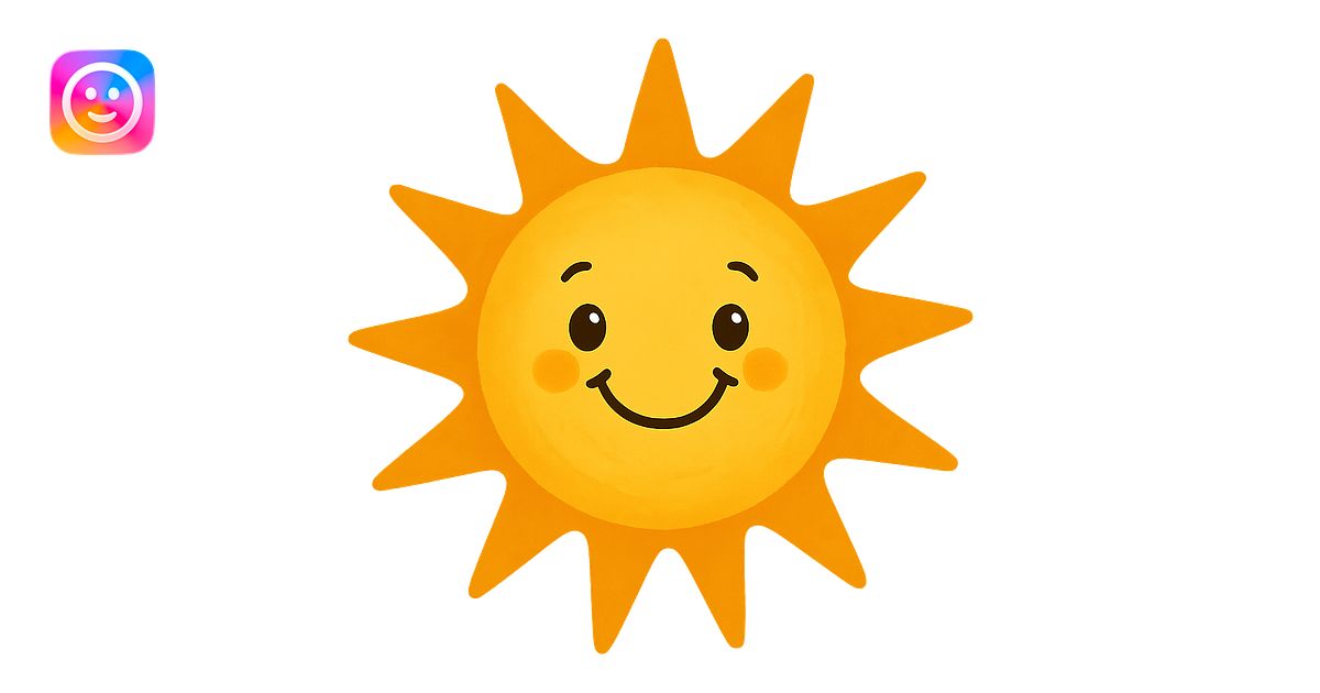 smiling sun with rays, general style, bright and friendly image | AI ...