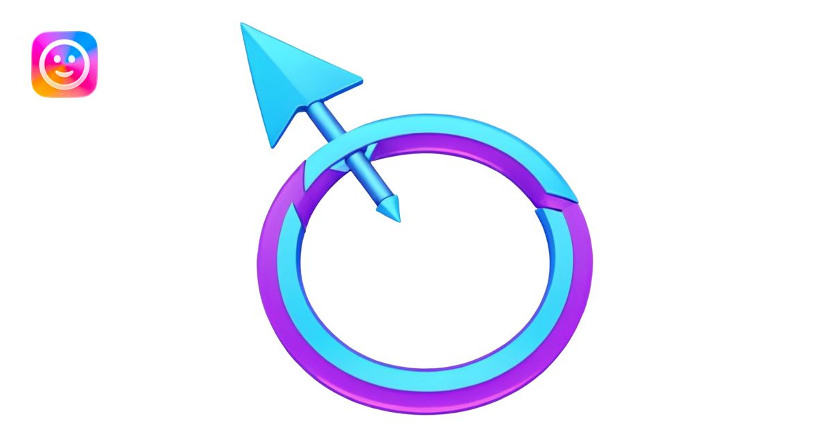 Circular loop arrow in Virtuosa style: smooth rounded shape forming a ...