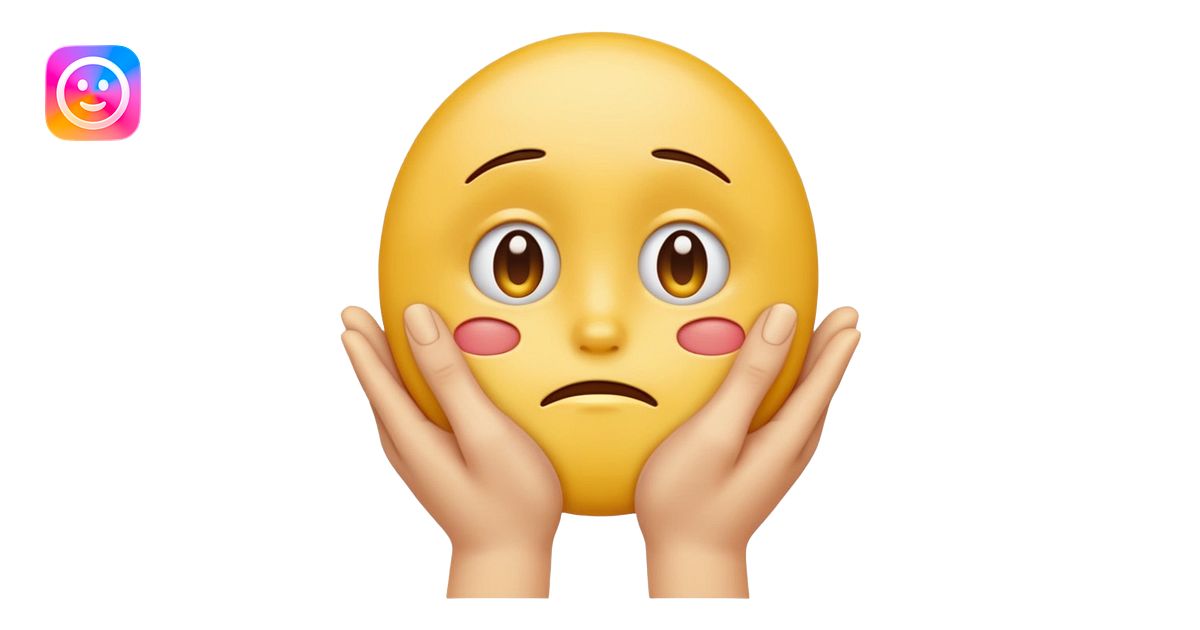 hands caressing sad emojis face emoji | AI Emoji Generator