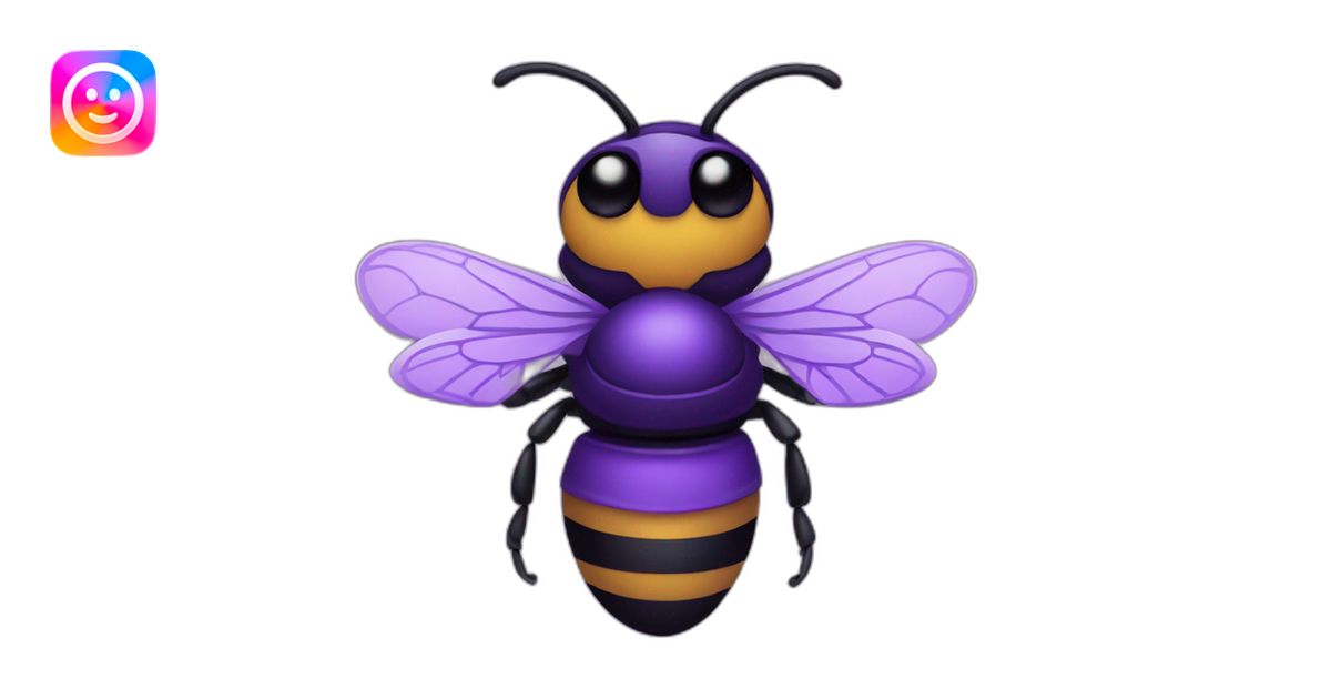 purple bee emoji | AI Emoji Generator