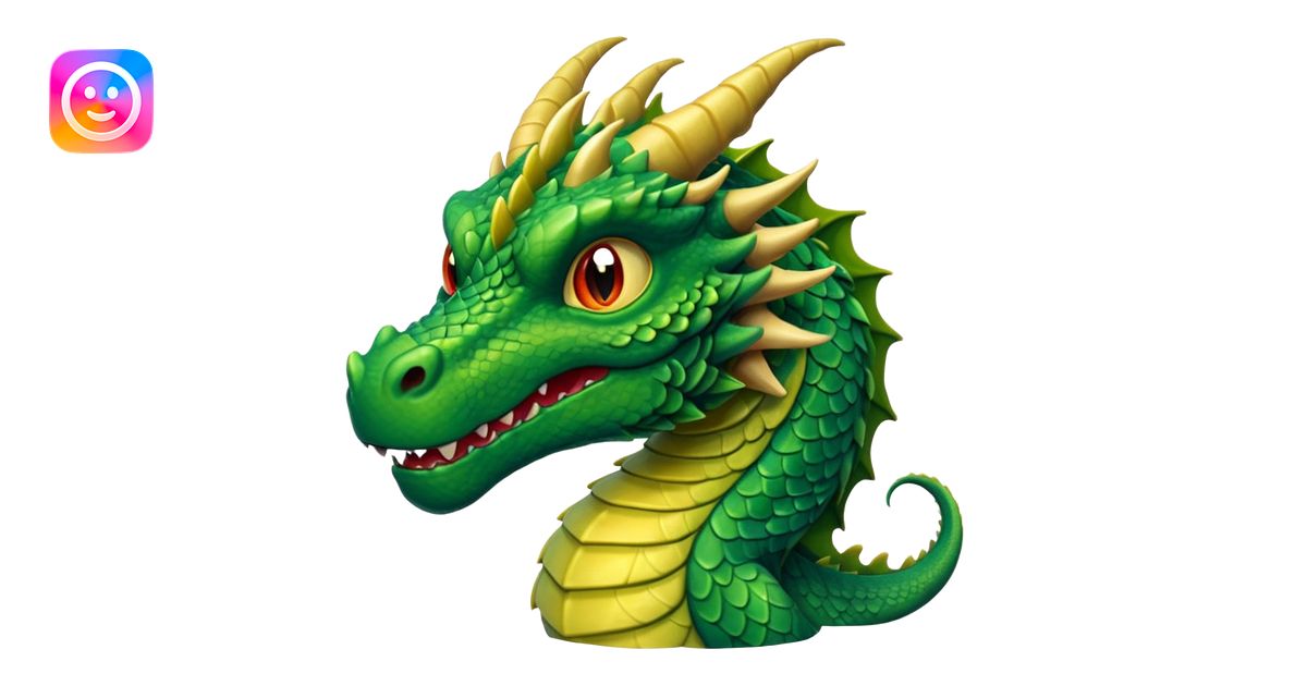 A realistic dragon emoji | AI Emoji Generator