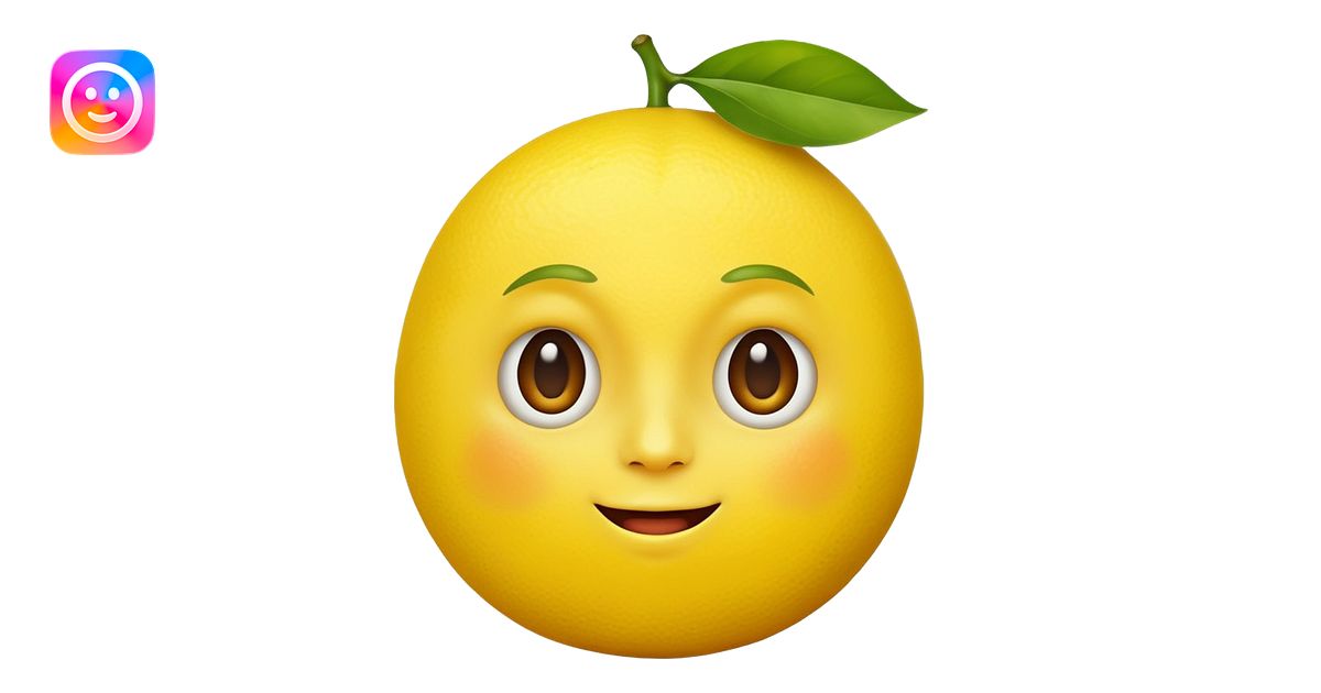 lemon with face emoji | AI Emoji Generator