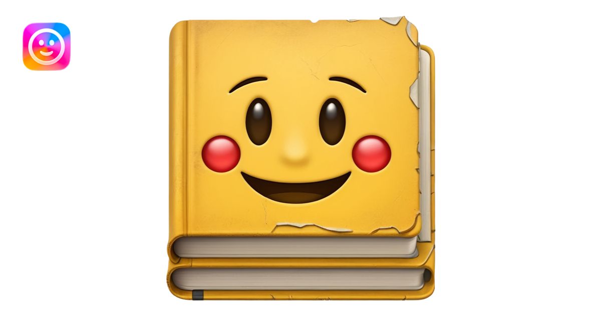 A textbook with the title 'Emoji' written on the cover emoji | AI Emoji ...