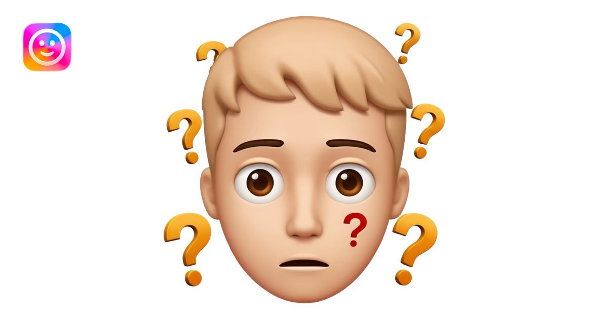 A confused character with question marks around its head emoji | AI ...