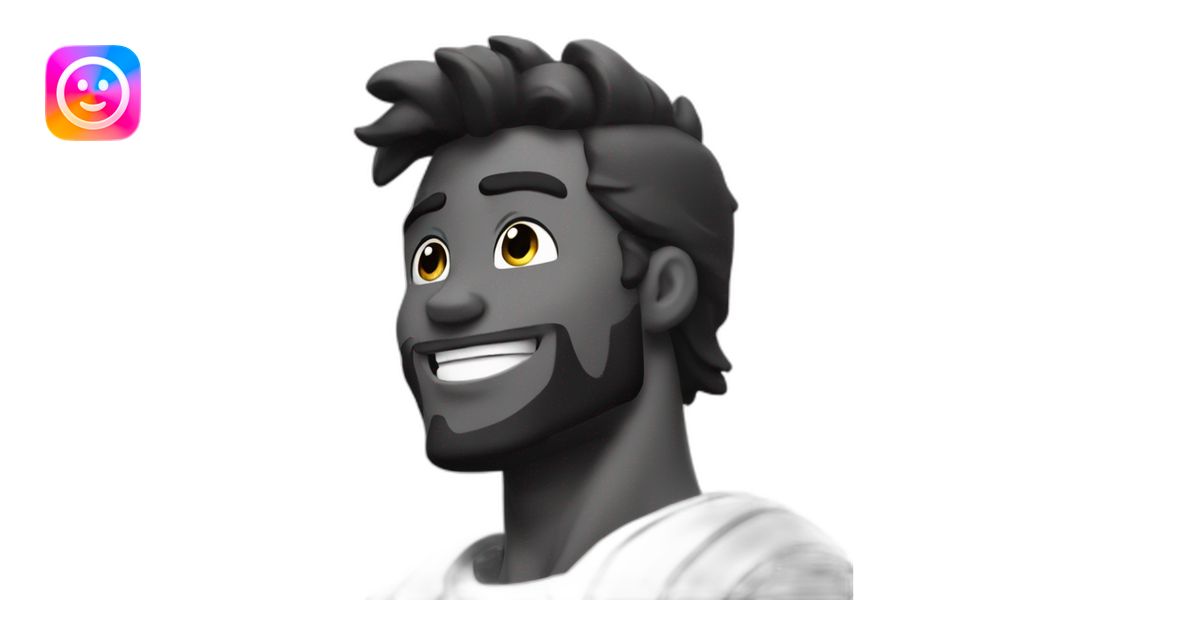 Giga Chad smiling black and white musculation meme a little from ...