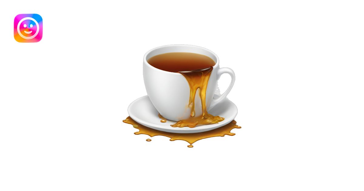cup of tea spilling emoji | AI Emoji Generator