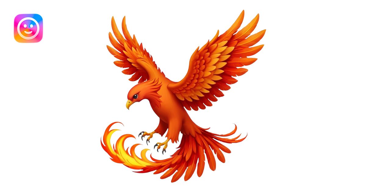 Phoenix rising emoji | AI Emoji Generator