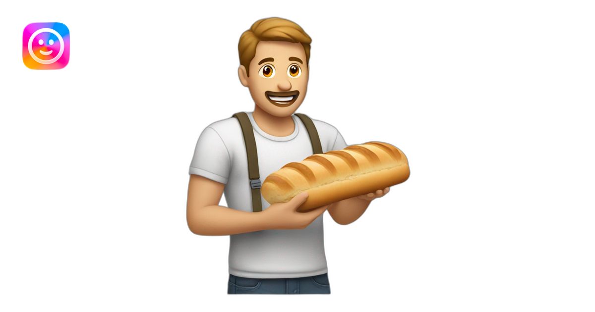 Man eating bread emoji | AI Emoji Generator