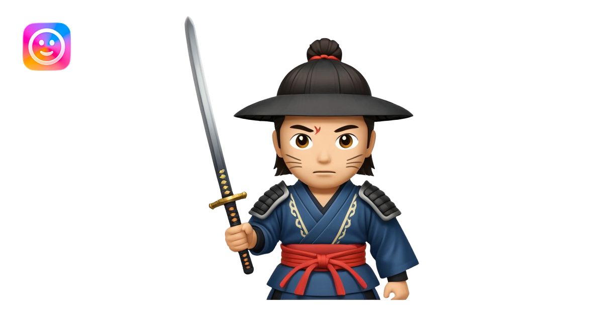 Make me a samurai emoji holding a sword. emoji | AI Emoji Generator