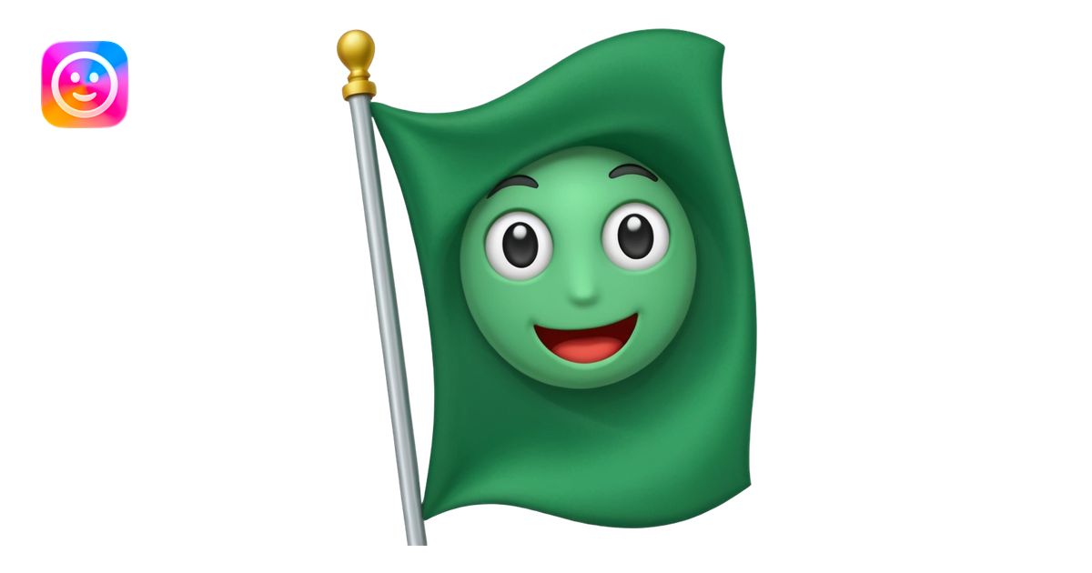 Green flag emoji | AI Emoji Generator