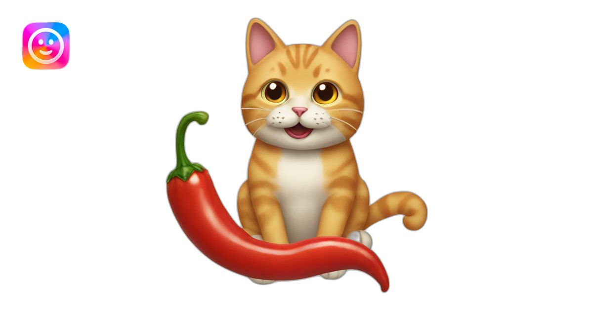 a cat that eats chili emoji | AI Emoji Generator