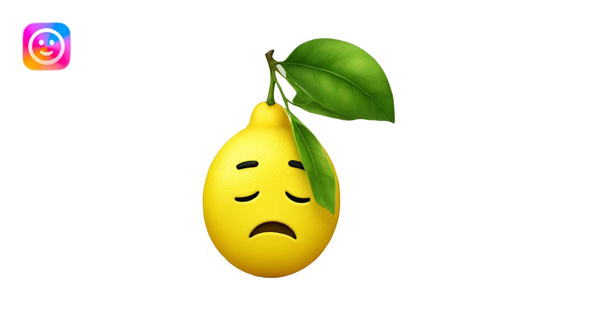 lemon with sad emoji | AI Emoji Generator