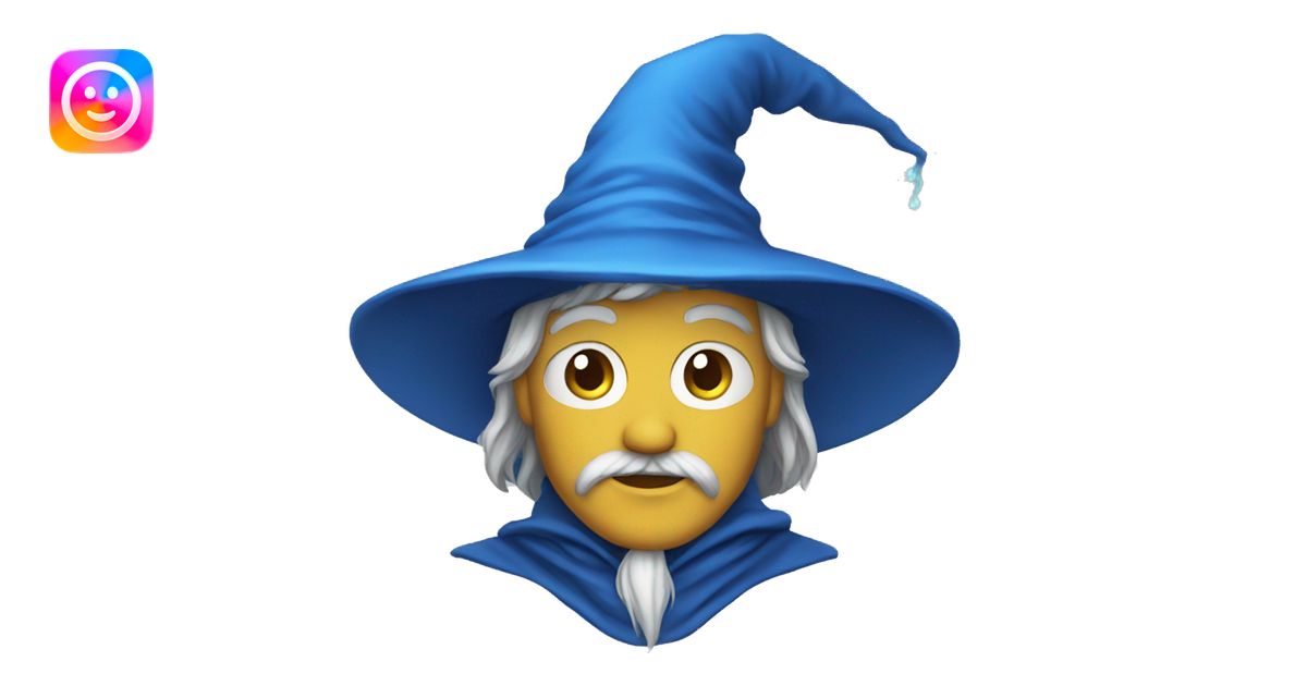 Blue wizard emoji | AI Emoji Generator