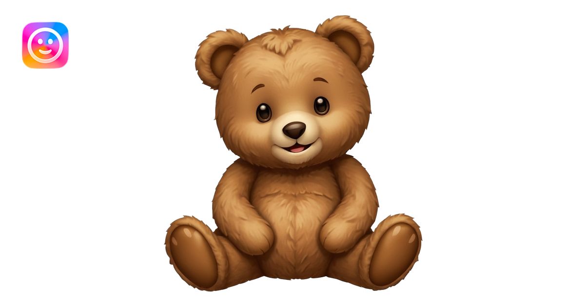 Create a playful and imaginative emoji scene featuring a teddy bear ...