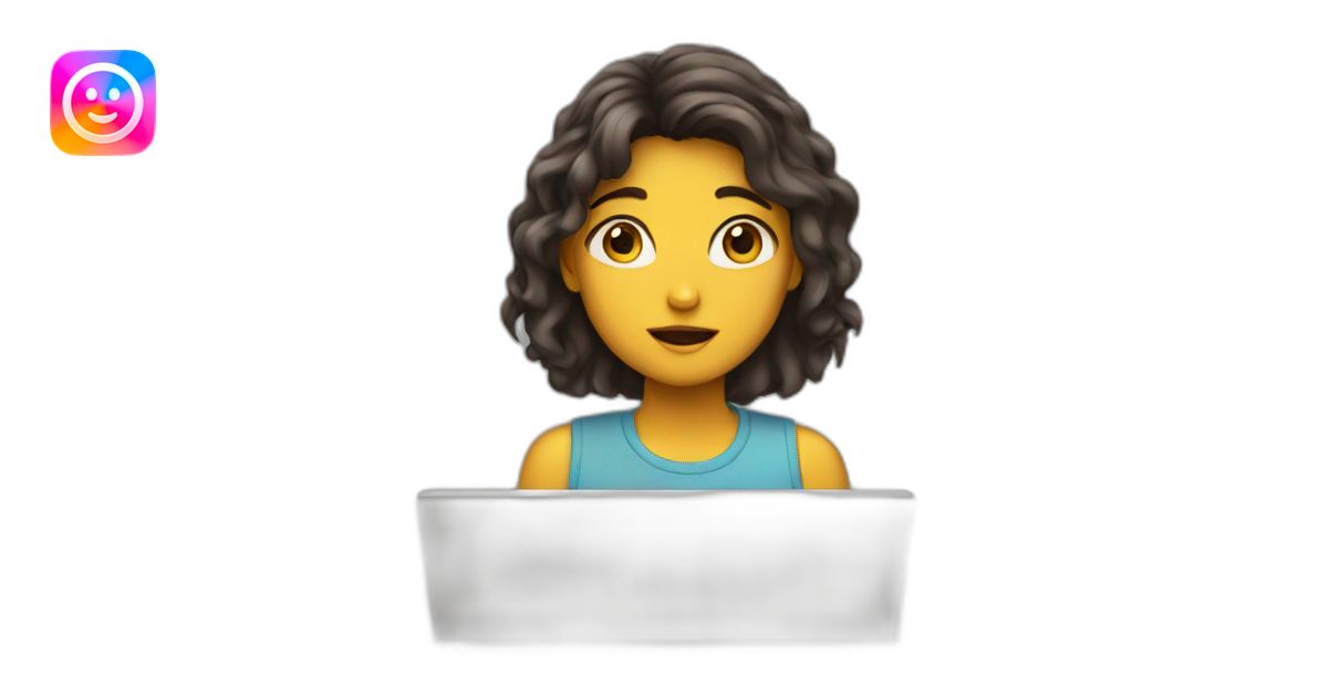 girl watching her series emoji | AI Emoji Generator