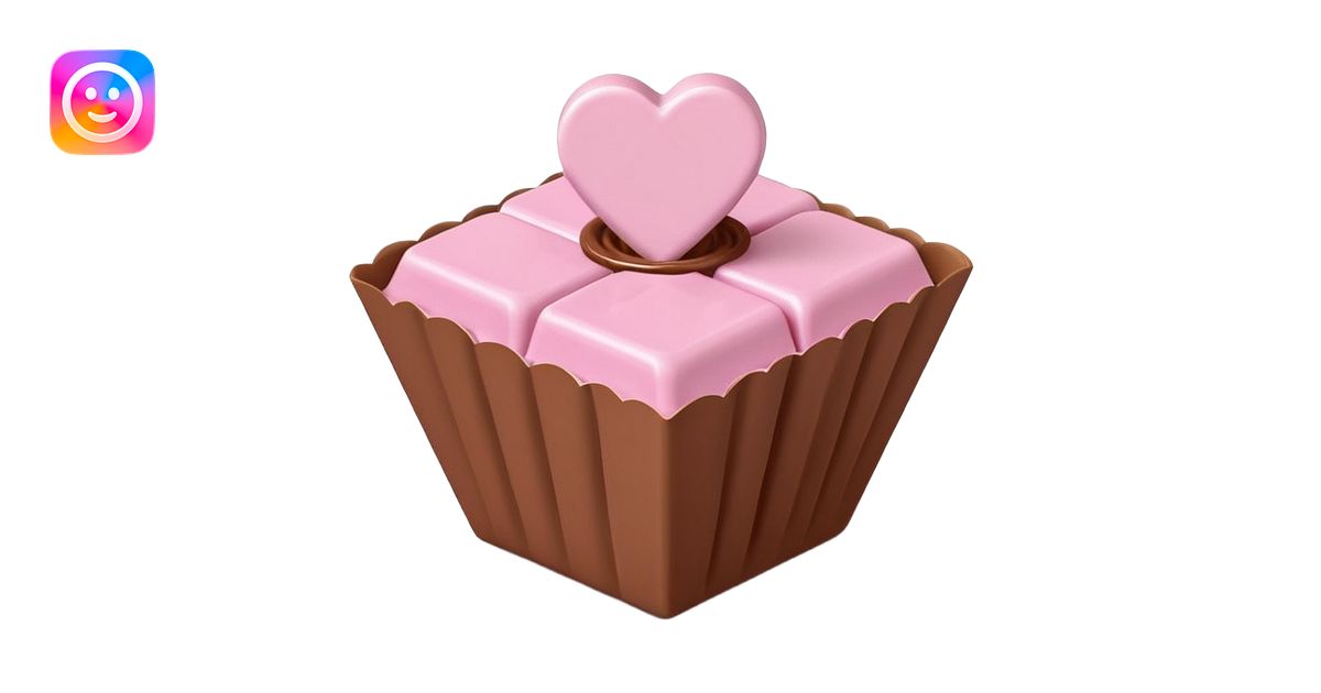 Two square milk chocolate , Each praline is a sharp-edged cube with ...