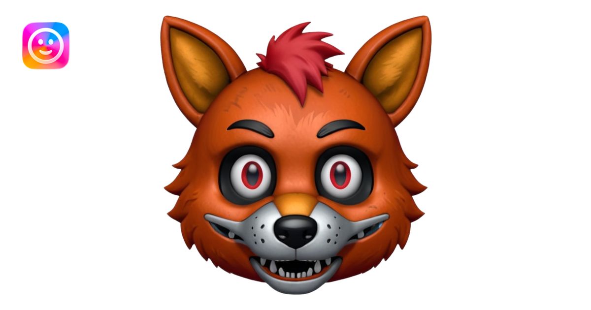 The head of Foxy of five nights at Freddy emoji | AI Emoji Generator