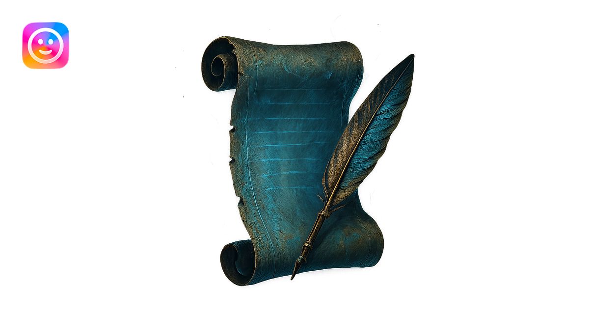 Windows 11 Notepad icon as a mystical blue scroll, Elden Ring note ...