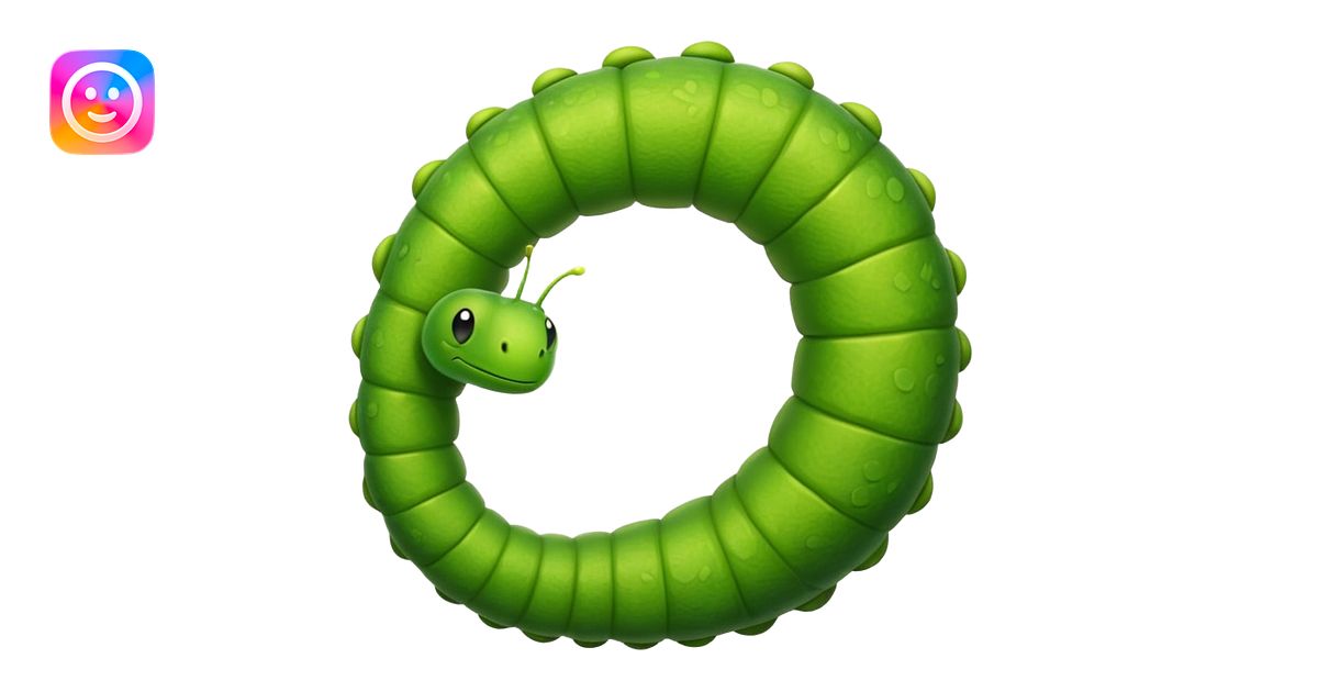 Inchworm with arch emoji | AI Emoji Generator