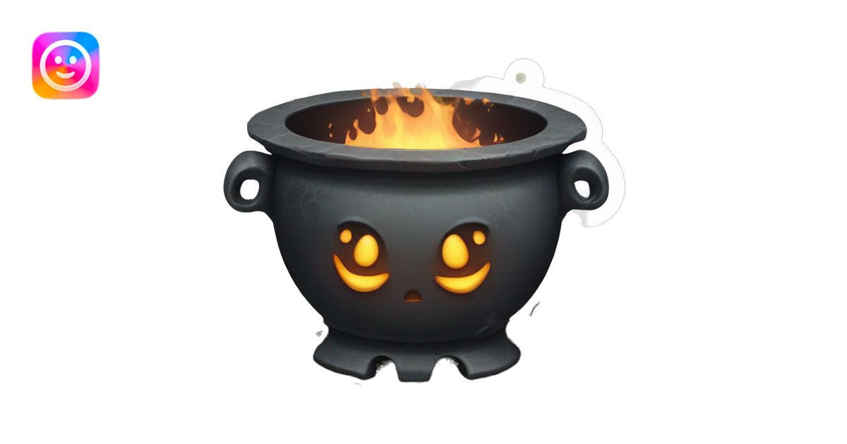 Witch cauldron gothic vintage emoji | AI Emoji Generator