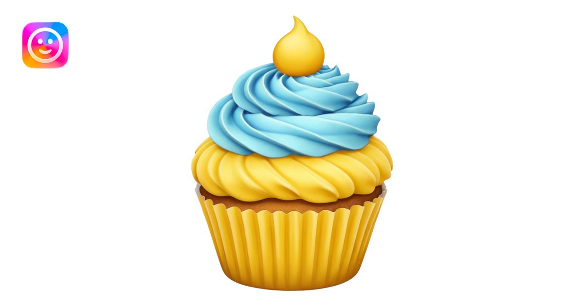 Cupcake with yellow icing emoji | AI Emoji Generator