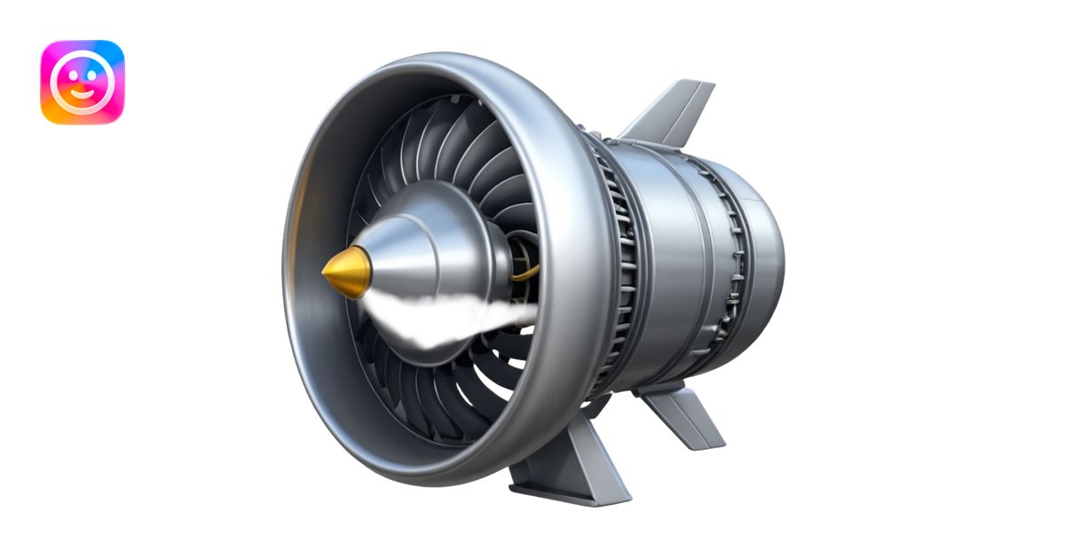 B737 Strong Jet Engine emoji | AI Emoji Generator