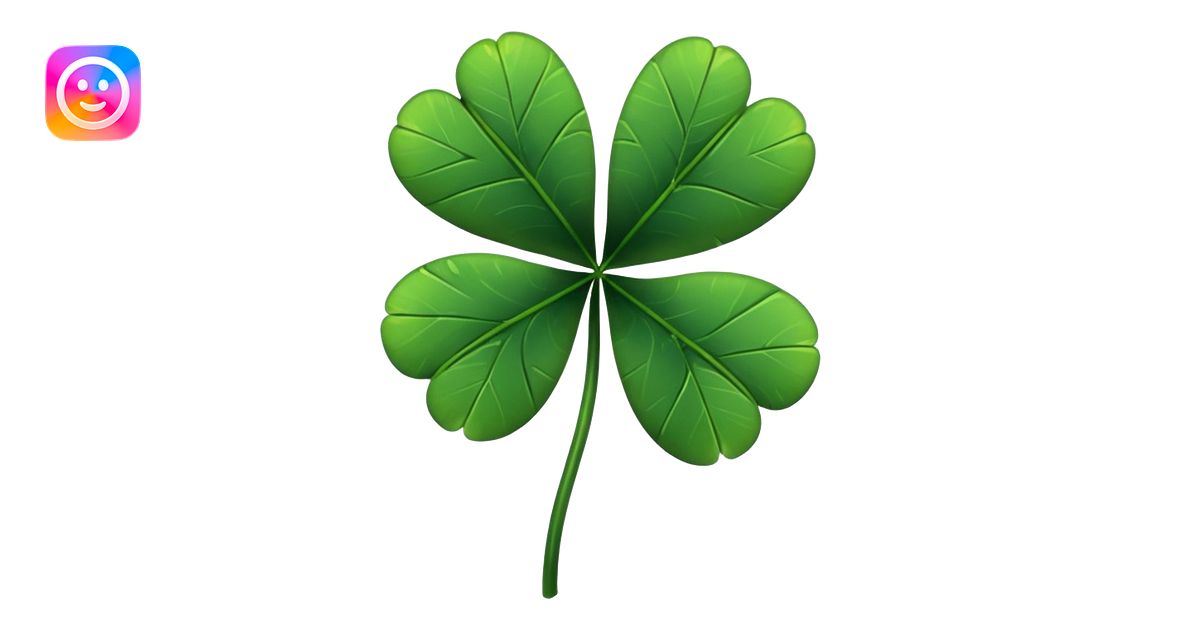 🍀The five-leaf clover that turned black emoji | AI Emoji Generator
