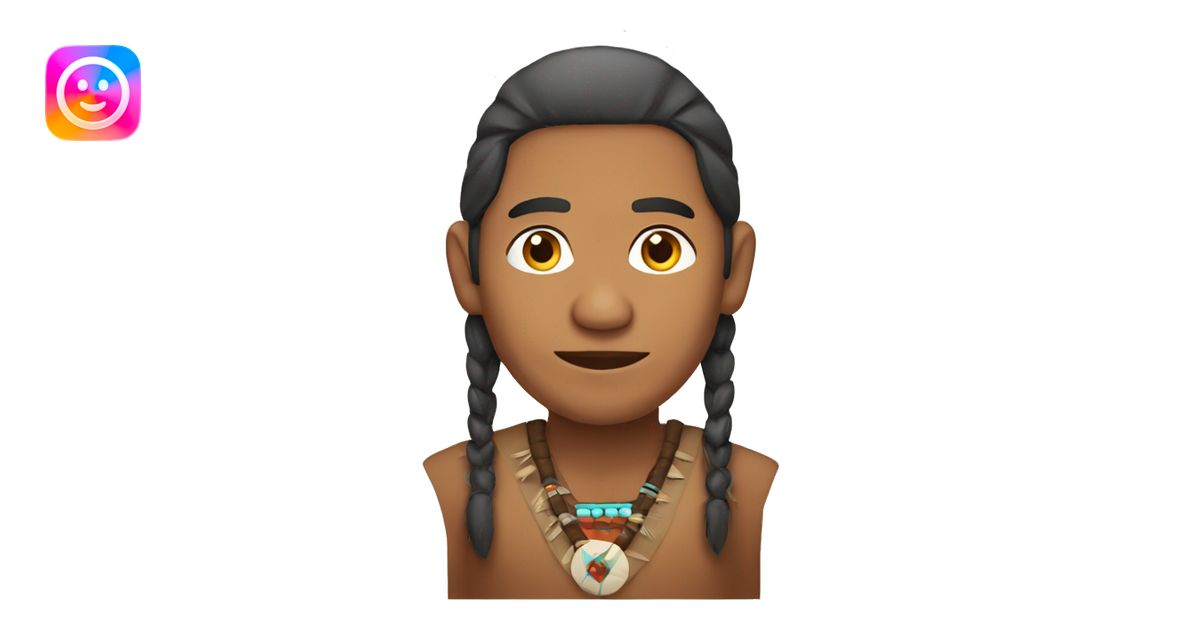 Native American man talking emoji | AI Emoji Generator