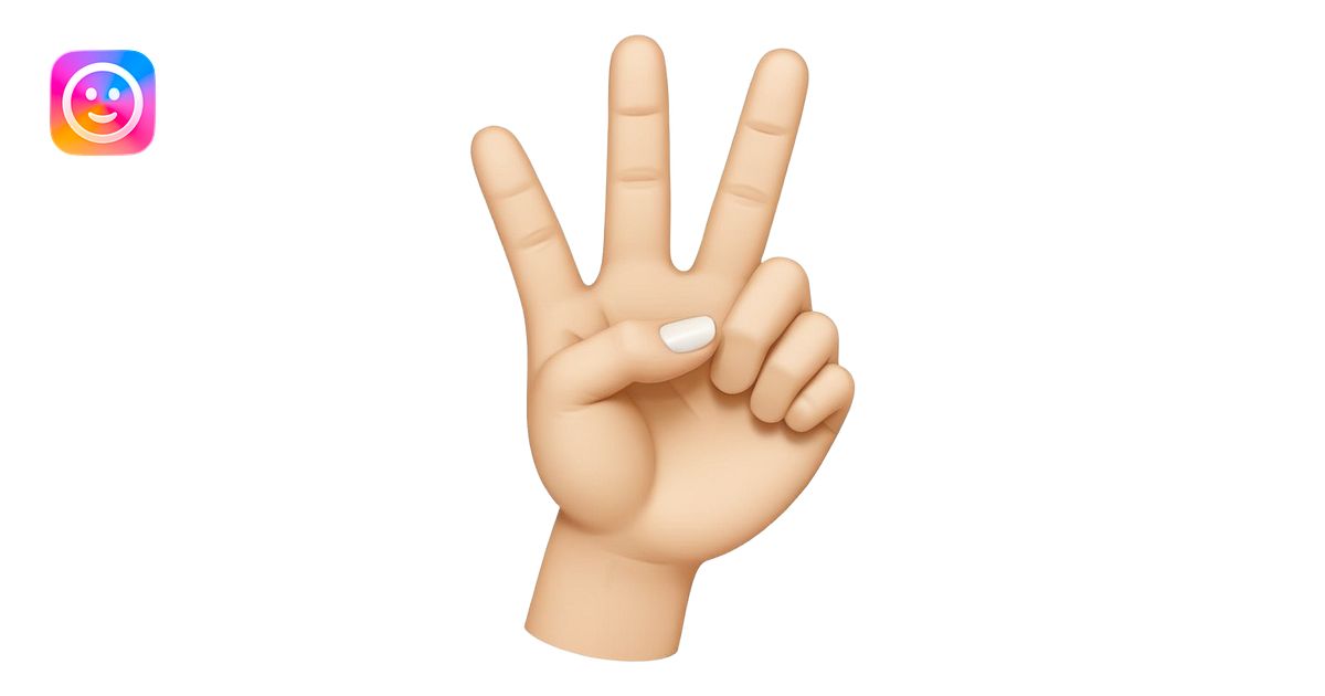 “Emoji-style hand making the letter ‘C’, with the index finger slightly ...
