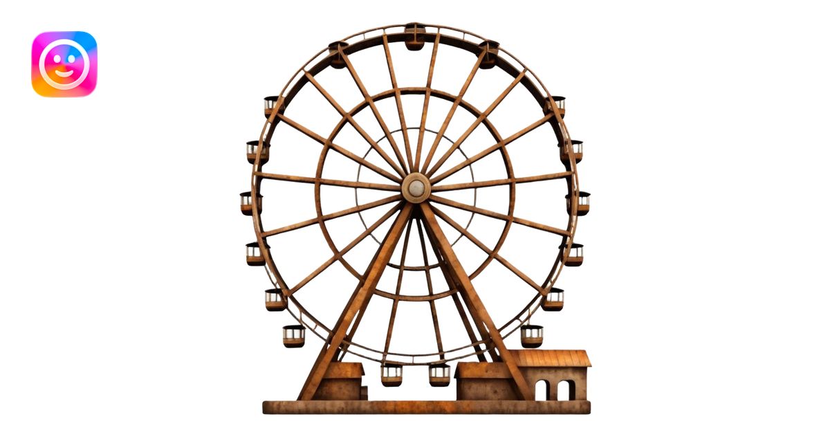 Brown city ferris wheel emoji | AI Emoji Generator