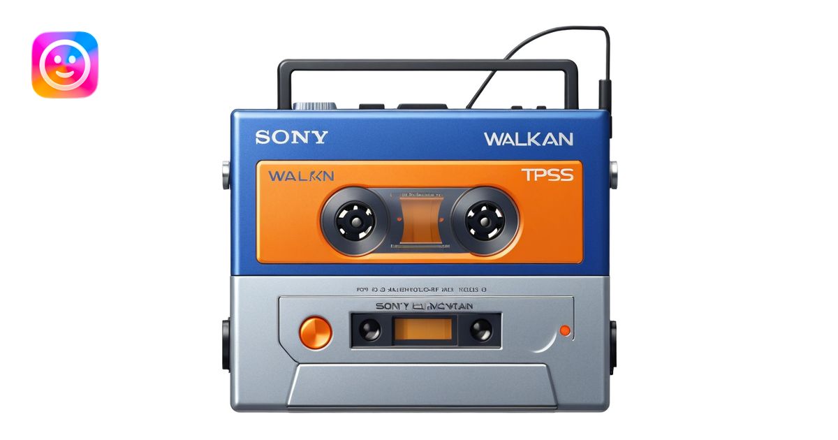 Sony Walkman TPS-L2 portable cassette player from 1979, blue and silver ...
